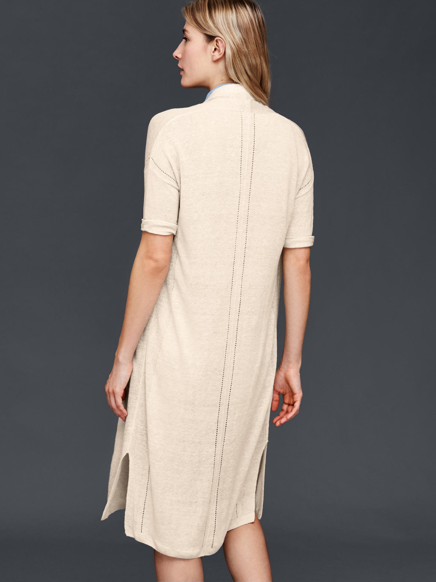 Linen pointelle duster | Gap