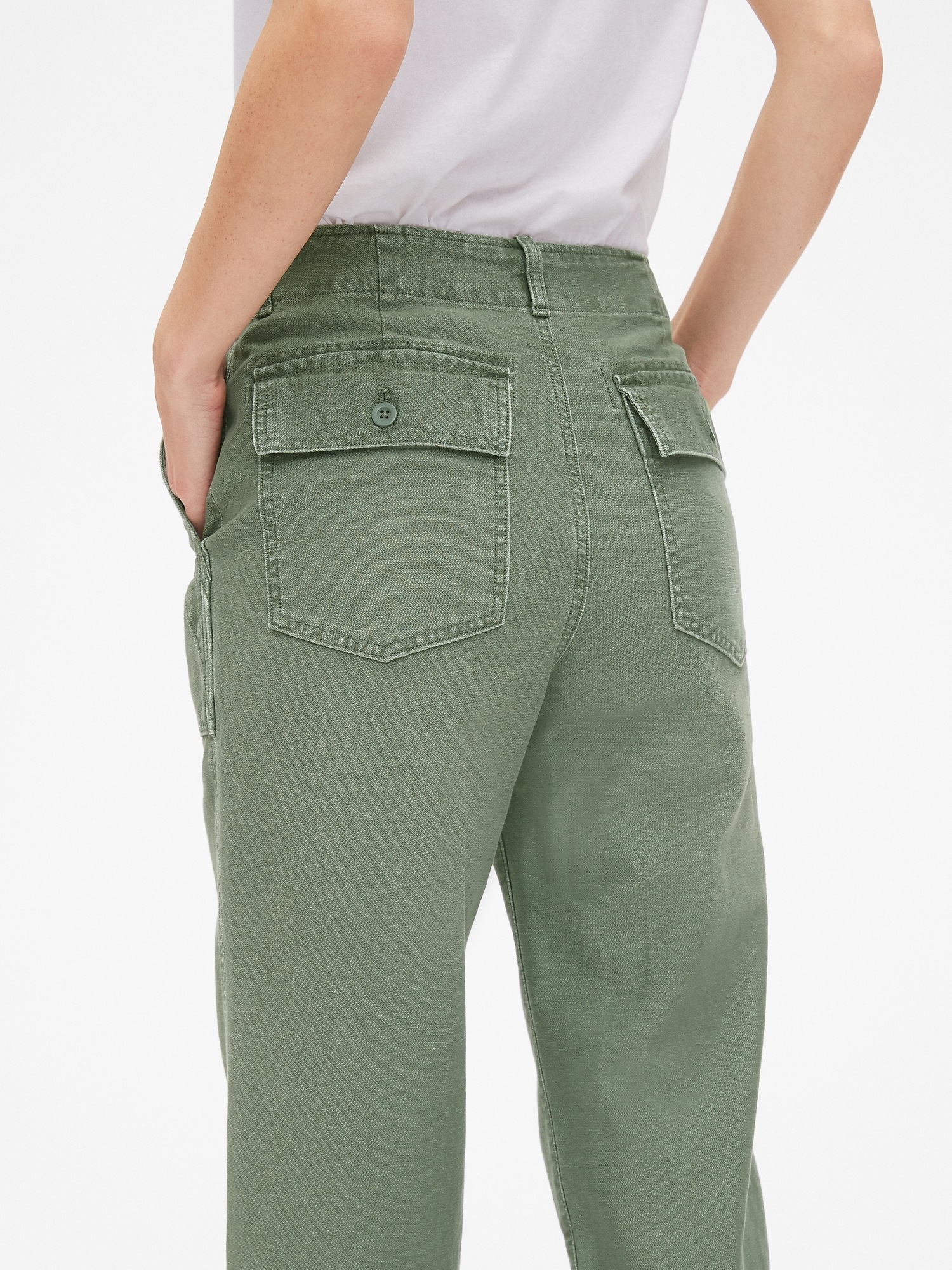 High Rise Straight Crop Chinos | Gap