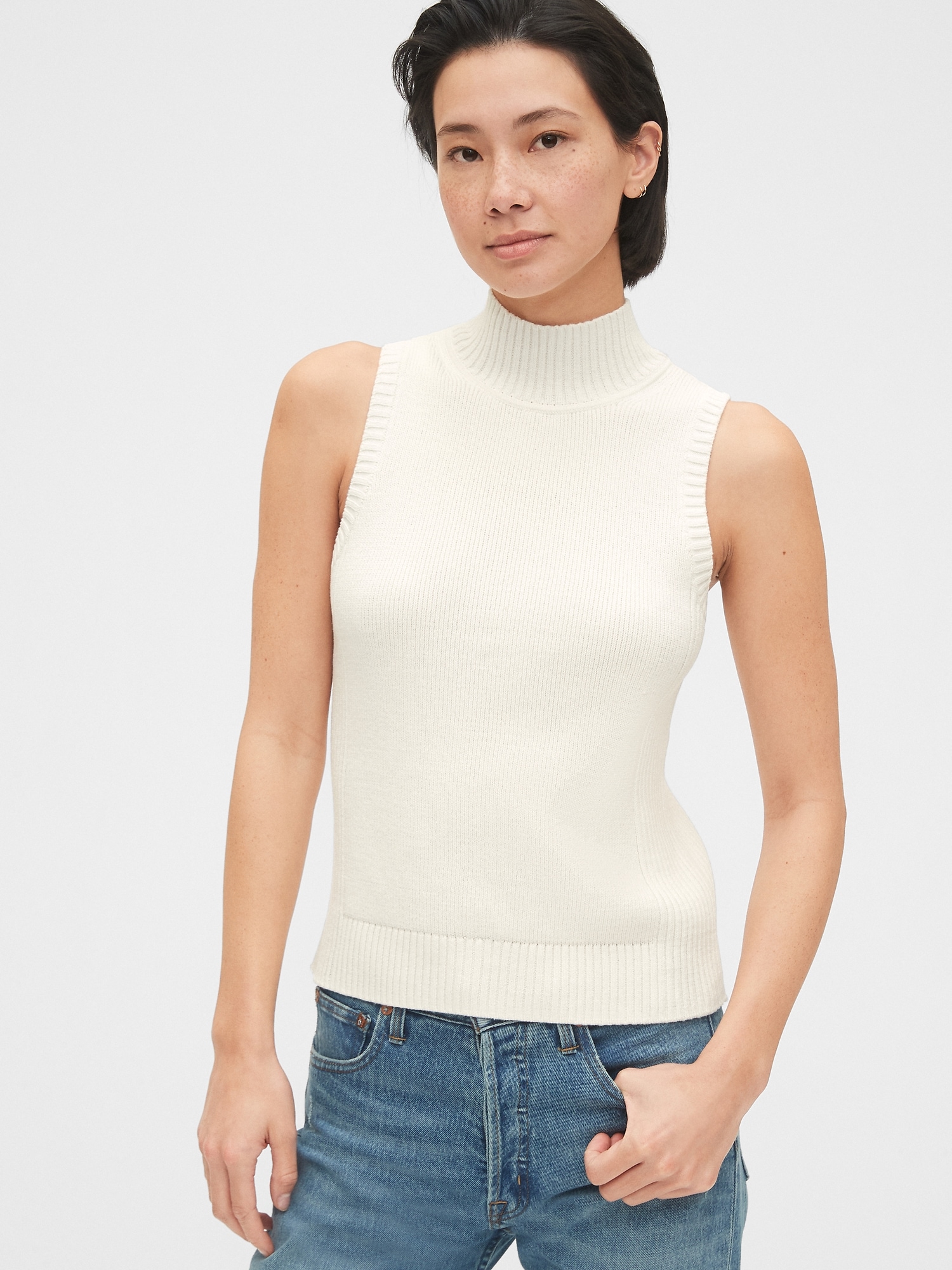 Mockneck Tank Sweater | Gap