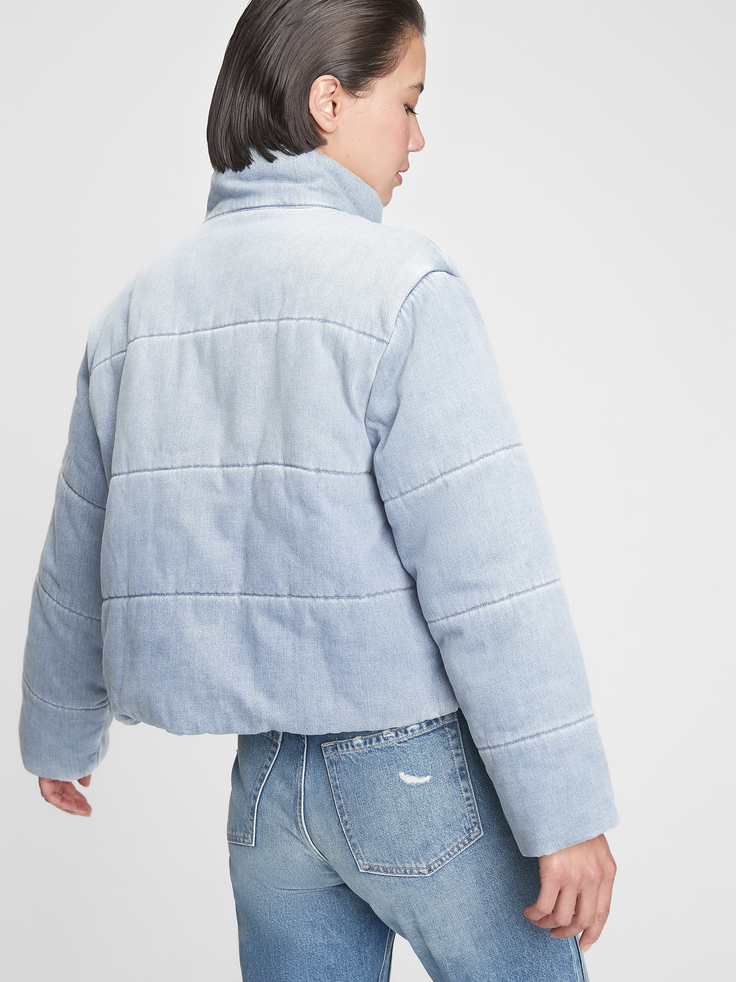 Denim Puffer Jacket | Gap