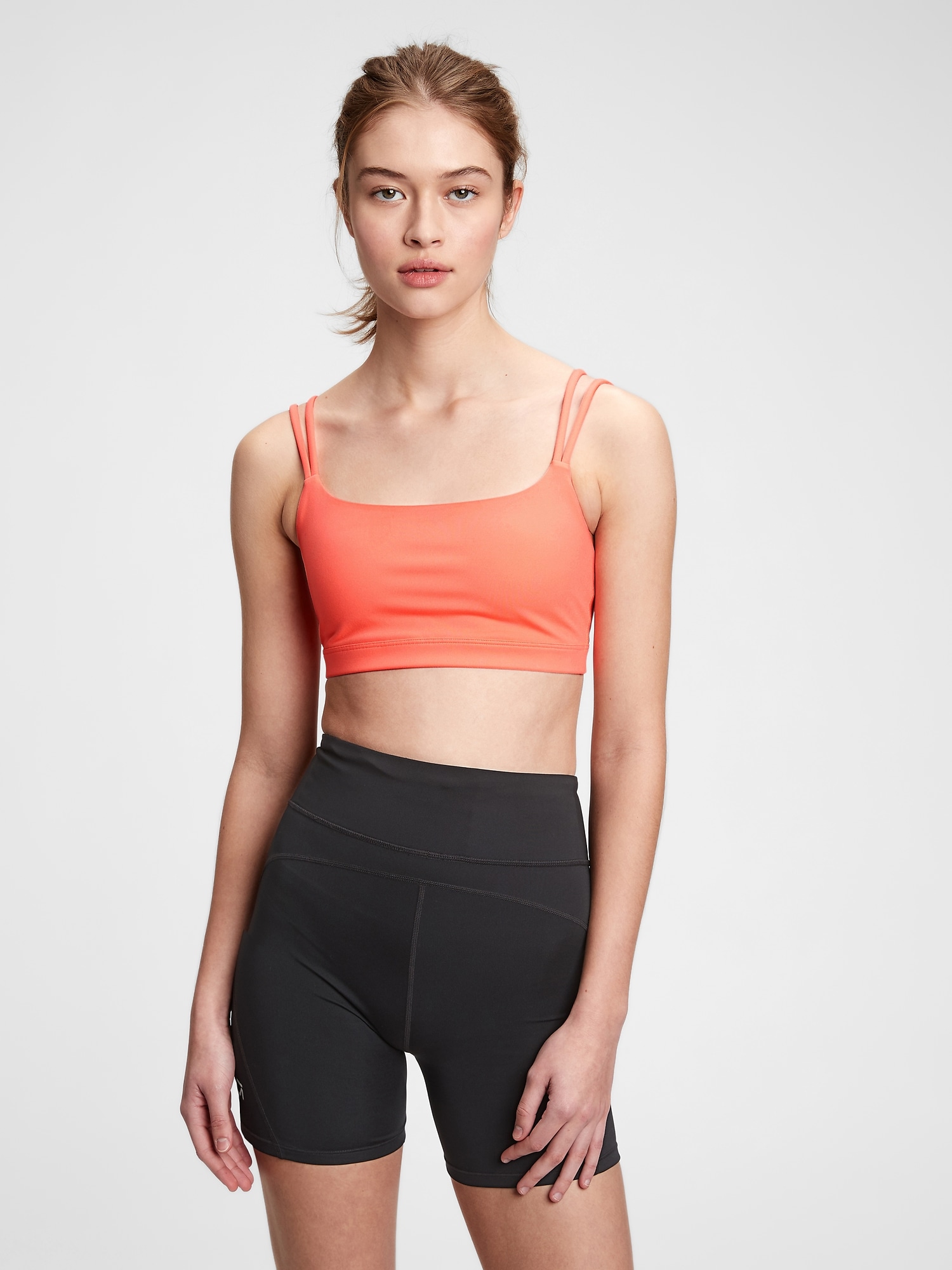 GapFit Blackout Double-Strap Sports Bra | Gap