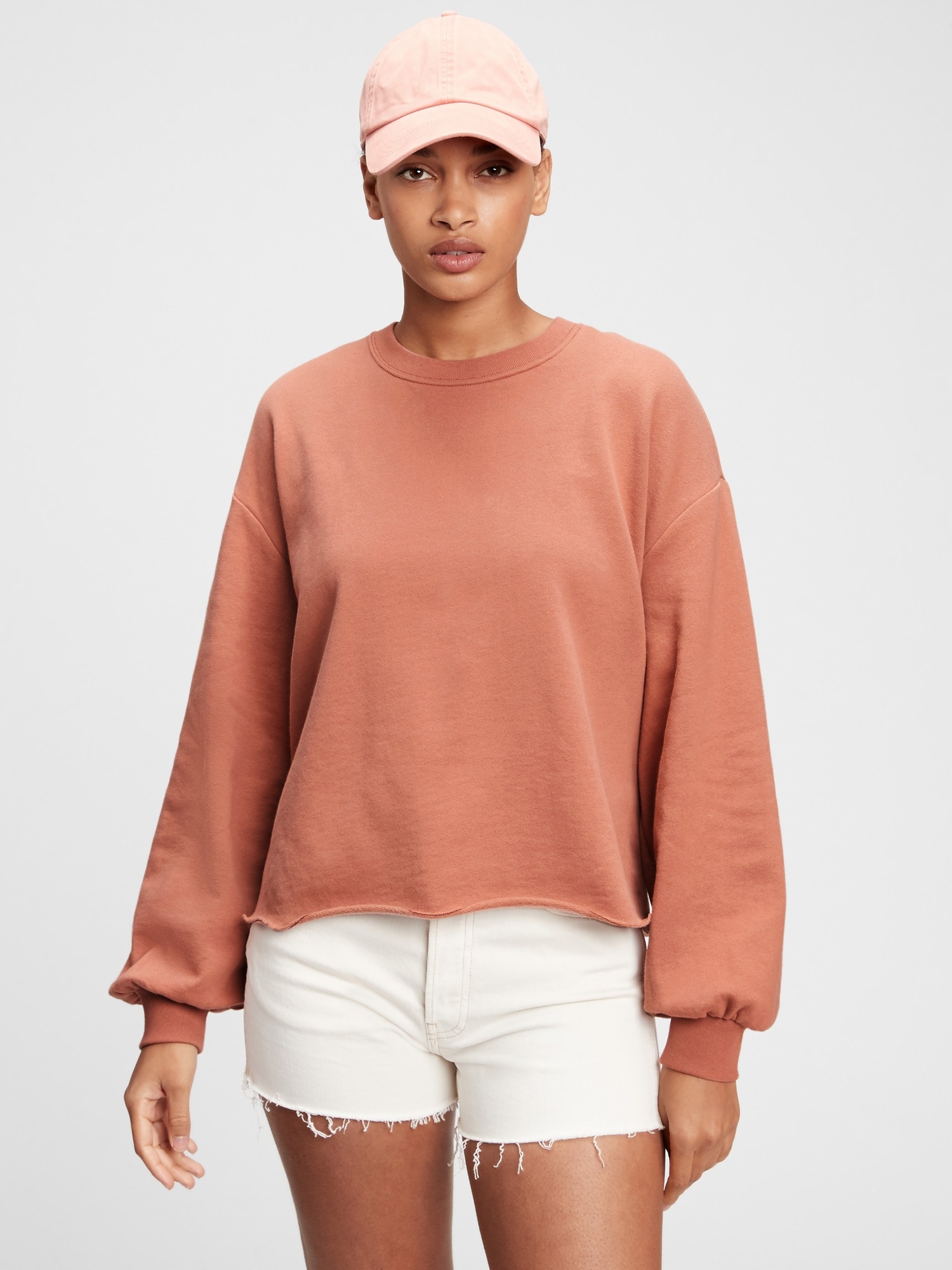 Vintage Soft Raw Edge Crewneck Sweatshirt | Gap