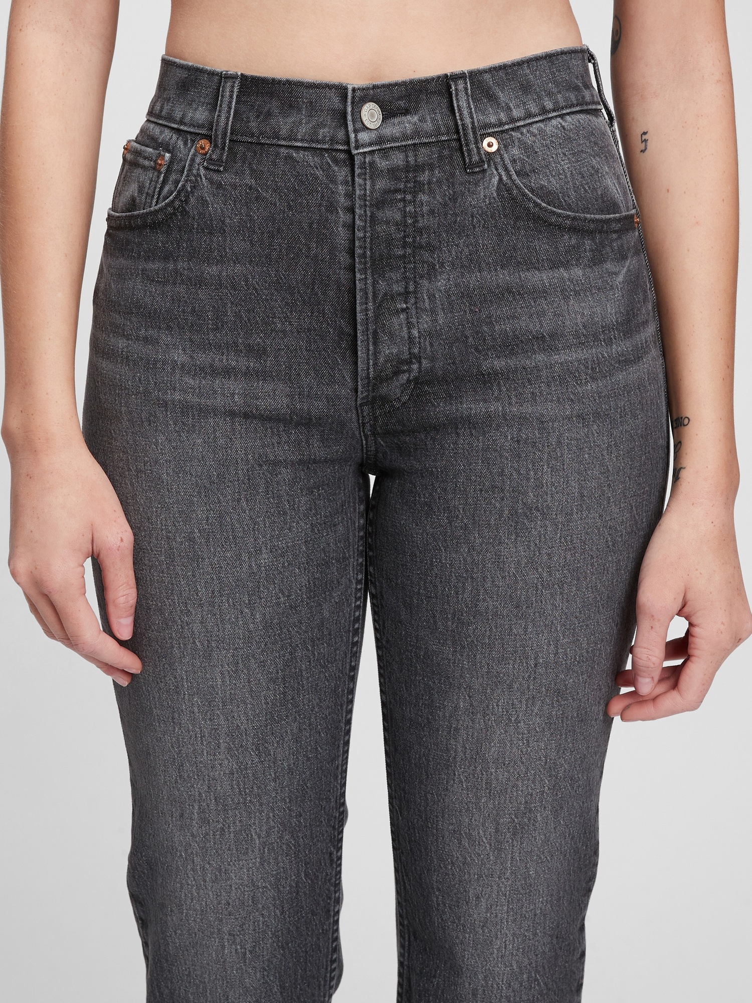 High Rise Cheeky Straight Jeans with Washwell | Gap