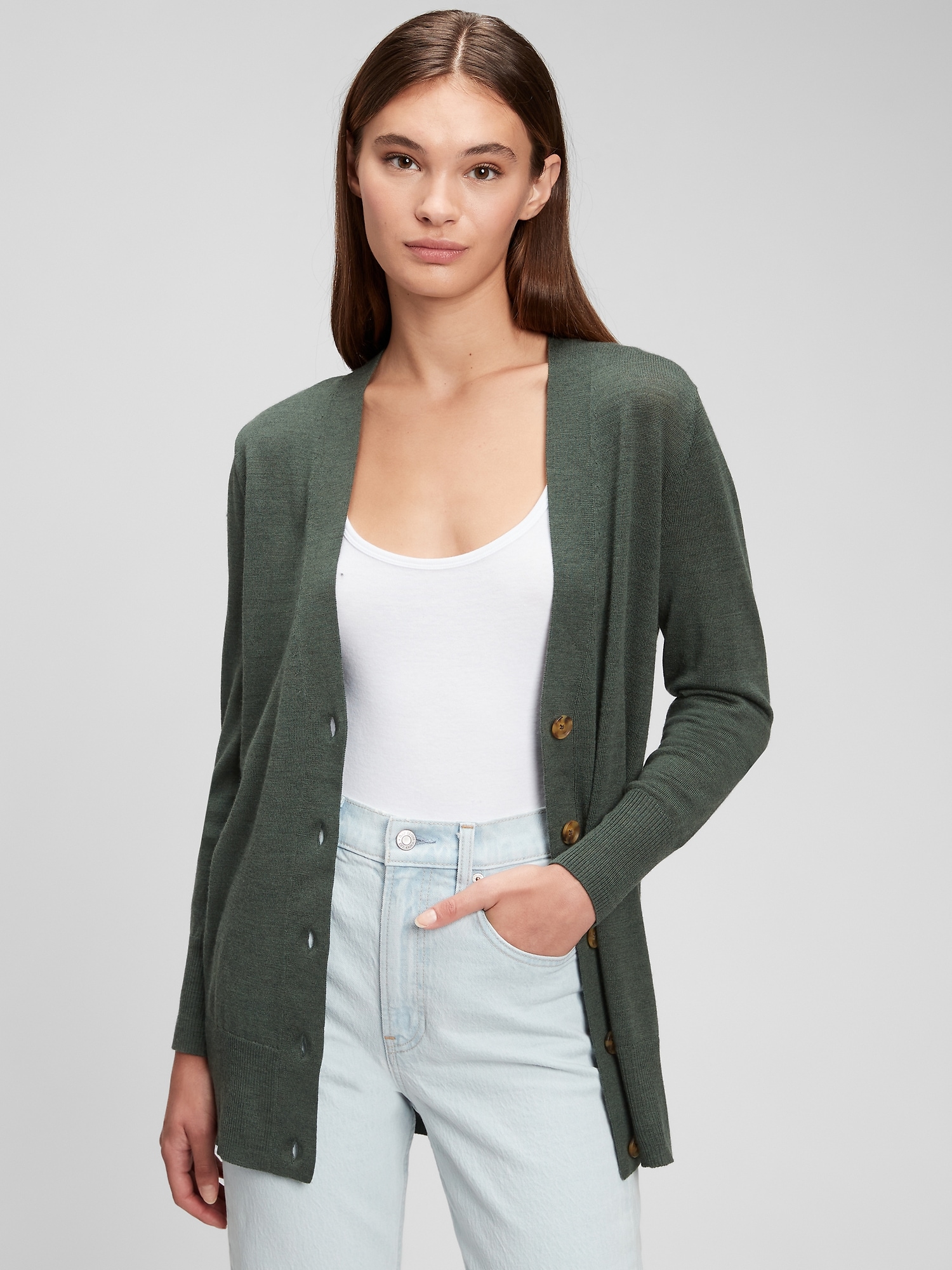 Merino Boyfriend Cardigan | Gap