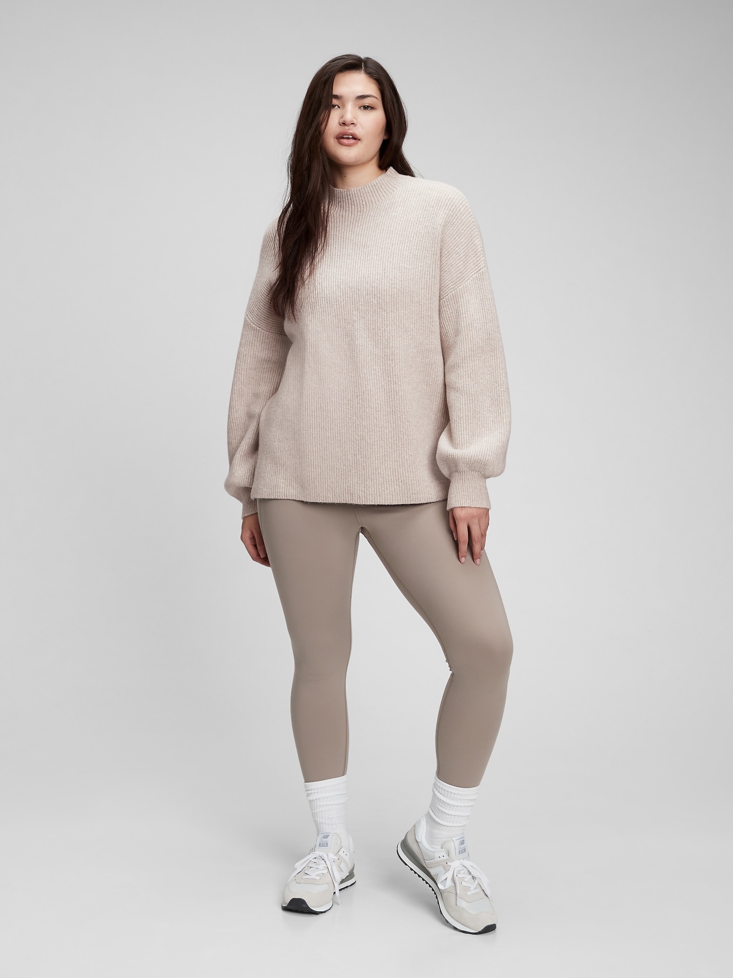 Oversized Funnel-Neck Sweater | Gap