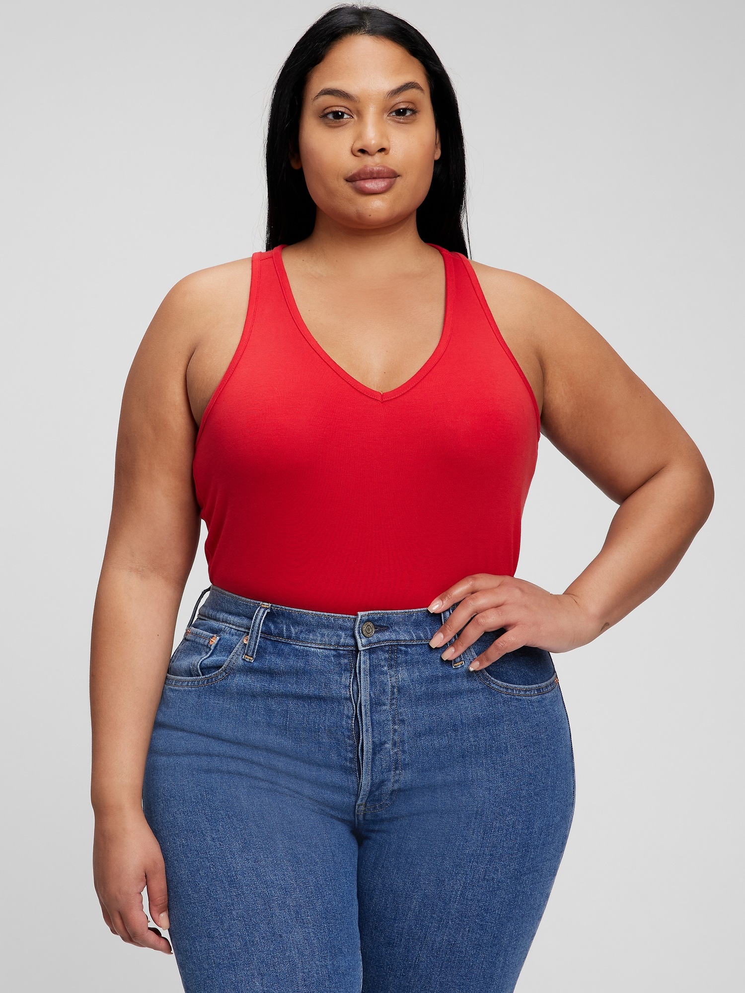 Modern Racerback V-Neck Bodysuit | Gap