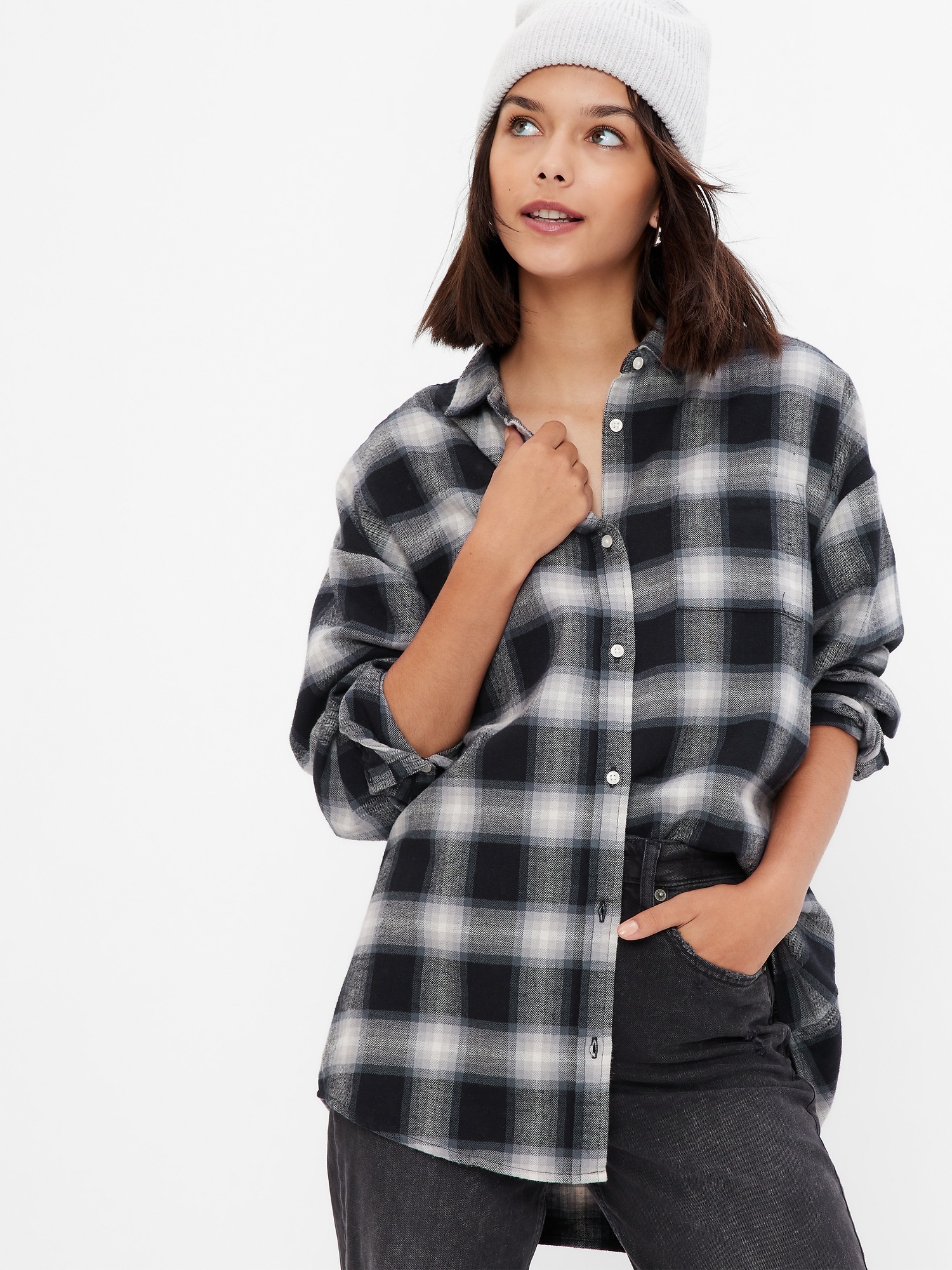 Teen Organic Cotton Flannel Shirt | Gap