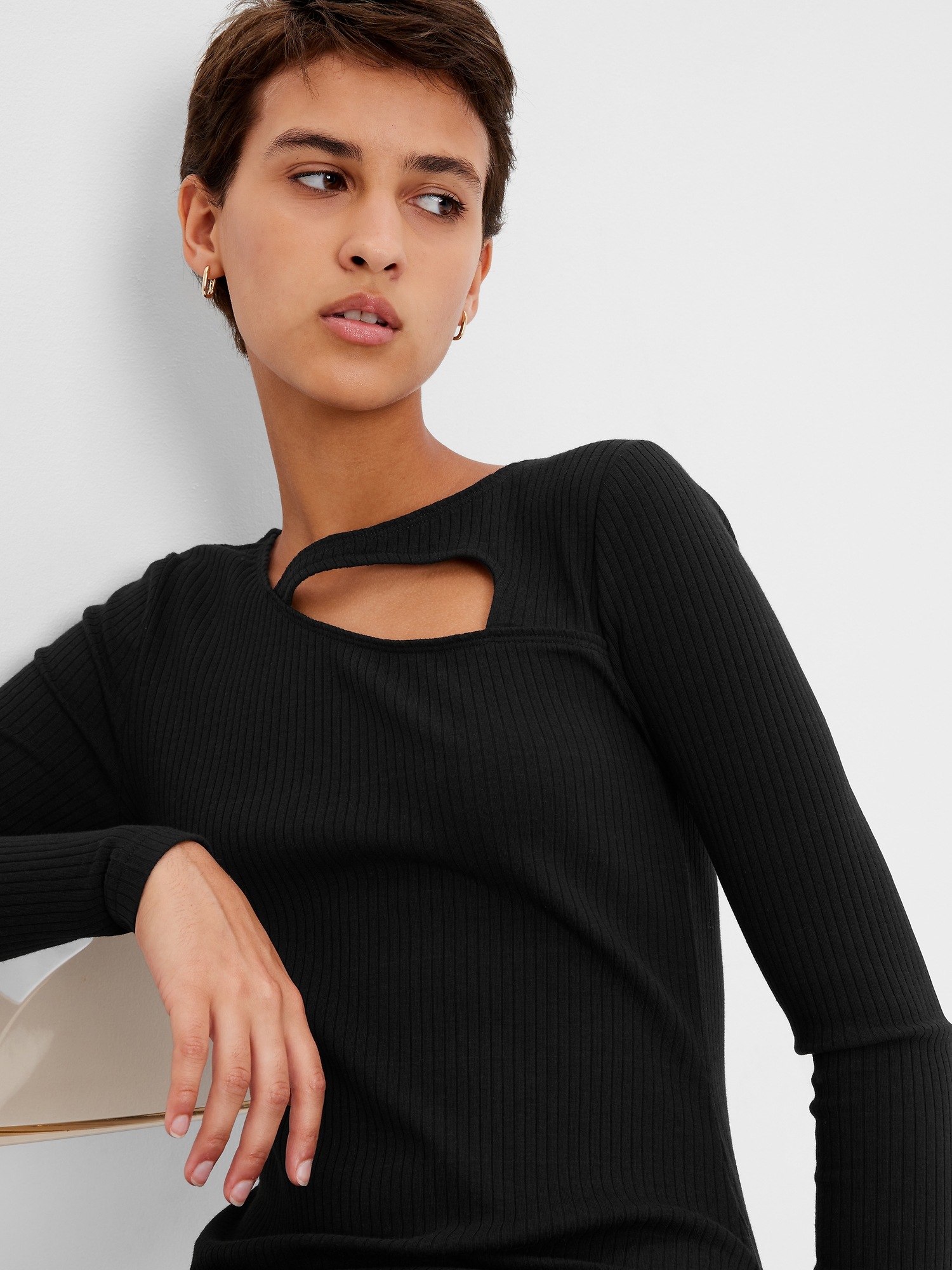 Cutout Rib Mini Dress | Gap