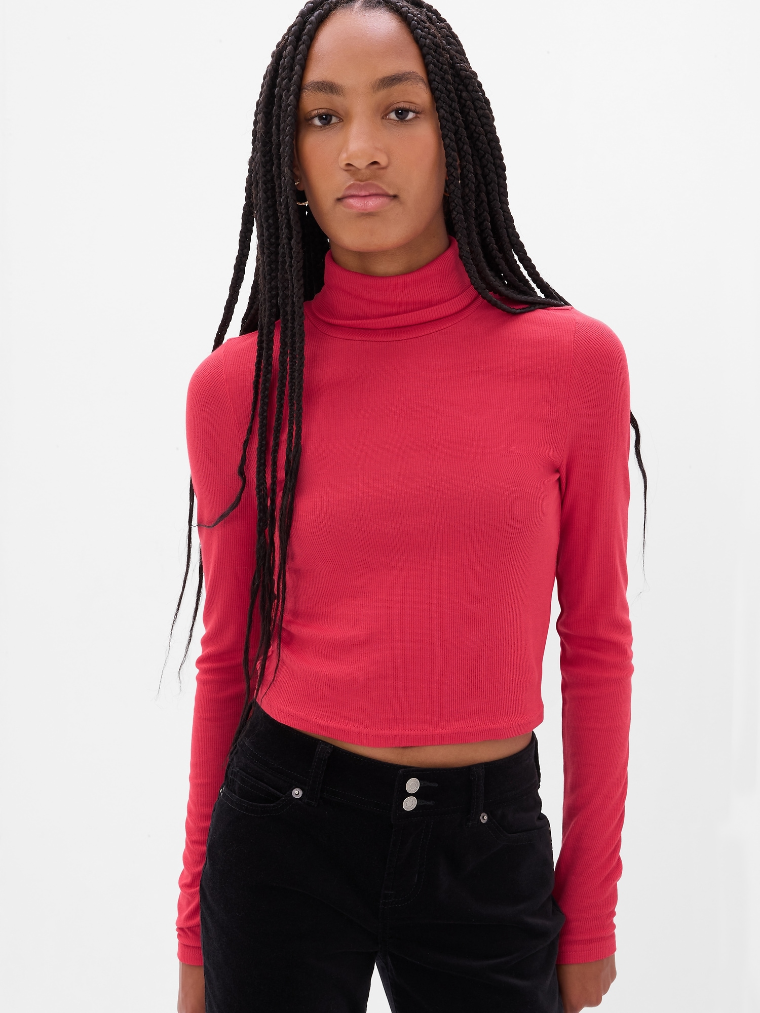Teen LENZING™ Modal Cropped Turtleneck | Gap