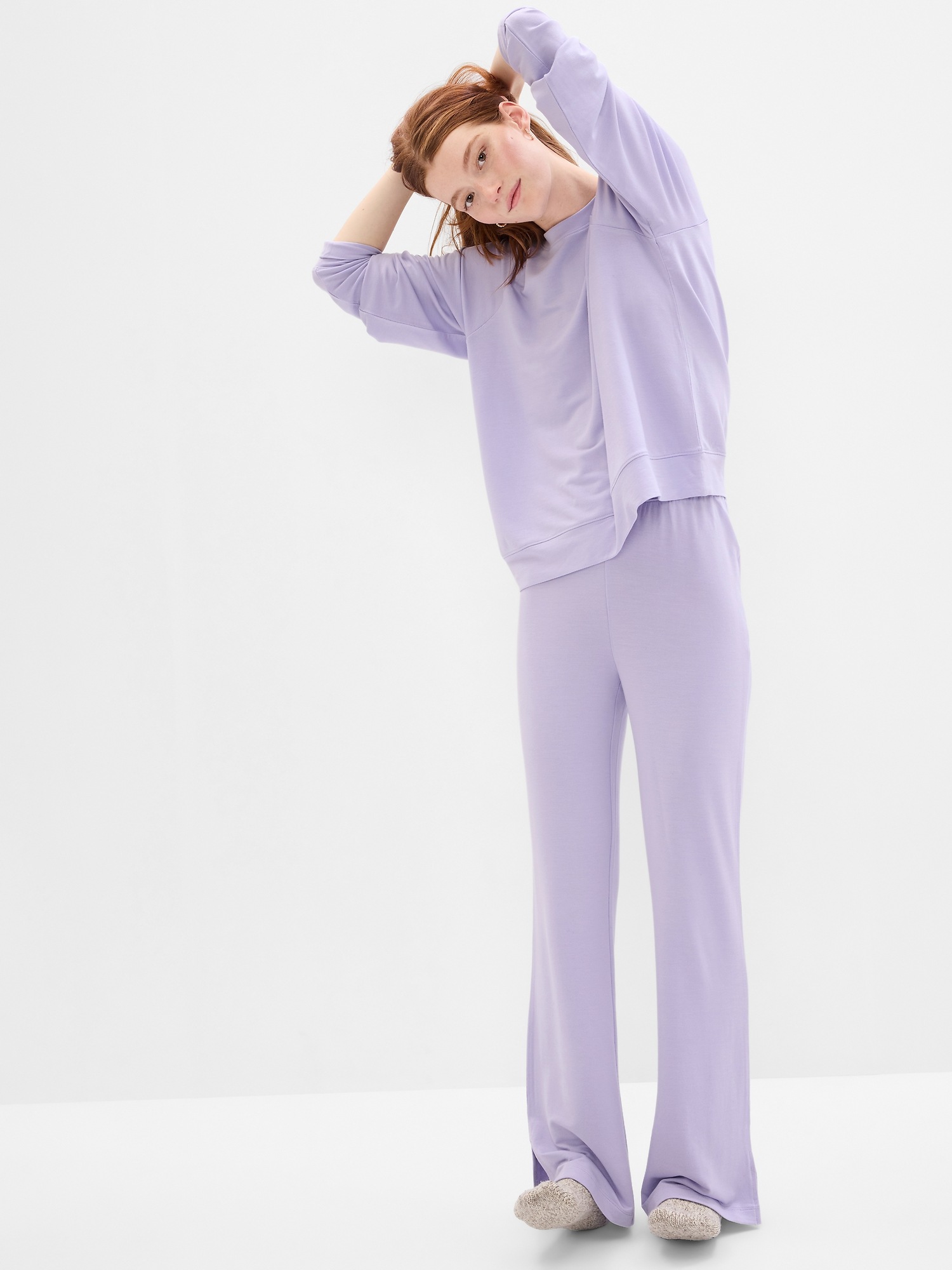 LENZING™ TENCEL™ Modal Supersoft Split Flare Pants | Gap