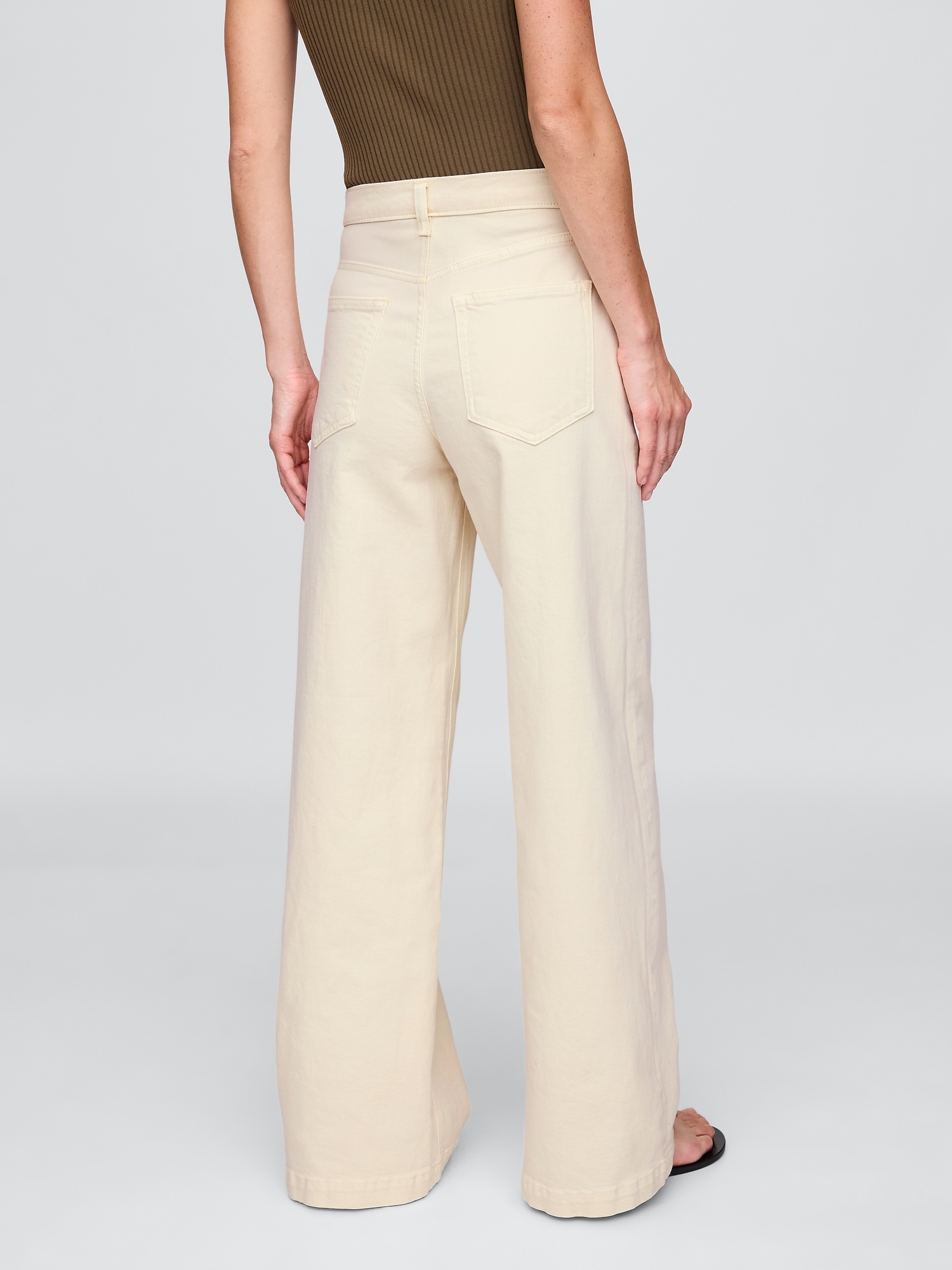 High Rise Stride Wide-Leg Jeans | Gap
