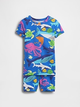 Baby & Toddler Organic Brushed Cotton Sea Creatures PJ Short Set | Gap